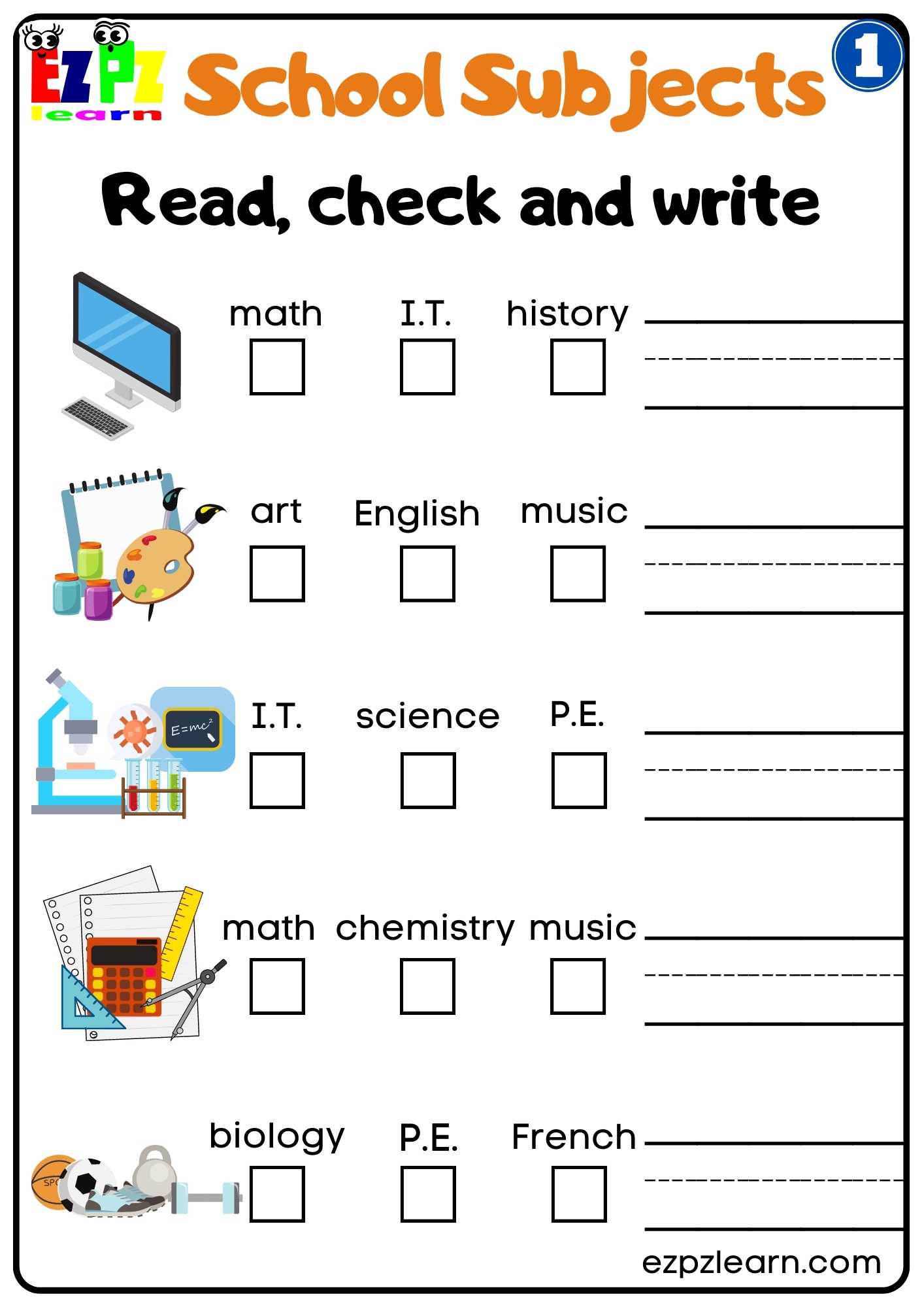 Subjects School Ezpzlearn Subjects School Ezpzlearn